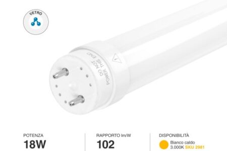 Neon Led T8 120cm 18w Luce Natura 1850 Lumen - STS Forniture